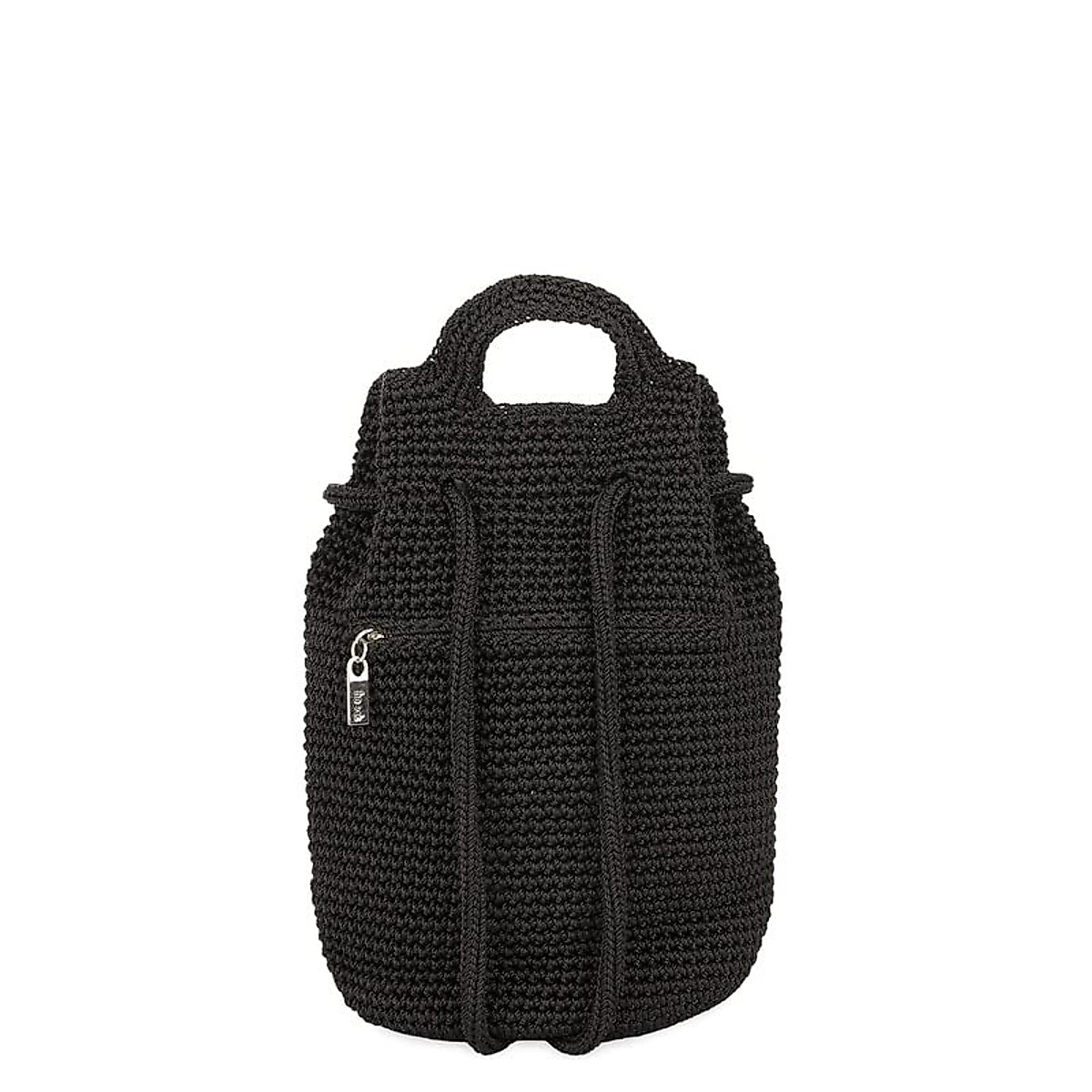 The Sak Small Dylan Backpack in Crochet, Adjustable Backstrap, Black
