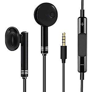 EVO6 Earbuds,Wired Ear Buds Headphones with Stereo Bass Driven Sound,Earphones Fits Small Ear,Comfortable and Secure Fit,Earbuds with Microphone and Volume Control,Decent Packing