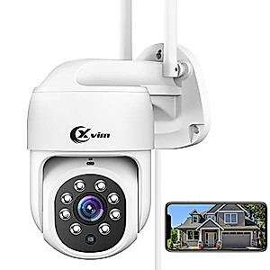 XVIM Security Camera Outdoor, 3MP Wireless WiFi Camera with Night Vision, Motion Detection, Waterproof, 2-Way Audio