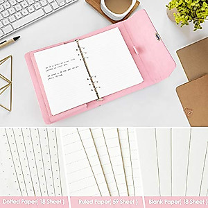 JoyNote Journal with Lock for Women, 2-in-1 Lock Journal with Combination Digital Password, Locking Diary Journal Notebook with 4 Card Slots, Pen Holder, 95 Sheets/190 Pages A5 Papers, Pink