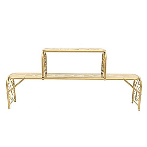 HOMEFORT Scroll Over The Sink Shelf Kitchen, Metal 2-Tier Storage Rack for Kitchen Accessories, Multi-Purpose Shelf for Top of Sink,36.02" W x6.10 D x15.74 H