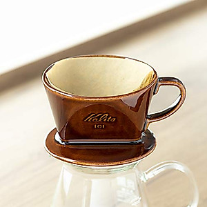 Kalita Ceramic Coffee Dripper 101 Lotto Brown # 01003