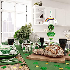 St. Patrick's Day Door Sign St. Patrick's Day Themed Hanging Welcome Sign Irish Hanging Door Decor with Shamrock Leprechaun High Hat Wall Sign Ornament for St. Patrick's Day Decoration