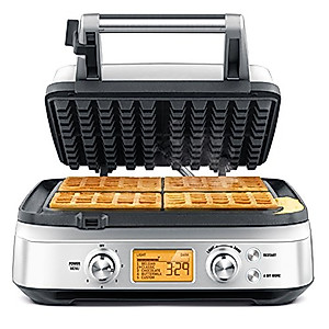 Breville BWM640XL Smart 4-Slice Waffle Maker, Silver