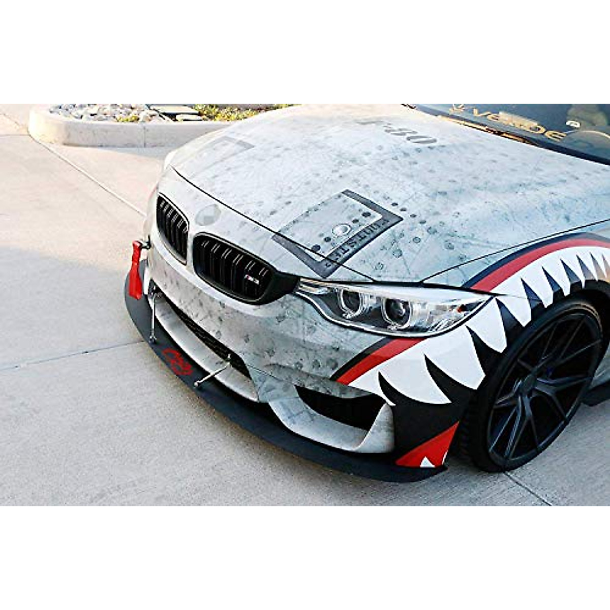 iJDMTOY Track Racing Style Red Tow Strap Compatible With BMW 1 3 5 Series X5 X6 & MINI Cooper (E36 E39 E46 E82 E90 E91 E92 E93 E70 E71 R50 R51 R52 R53 R55 R56 R57 R58 R59), Tow Hole Mount Nylon Loop