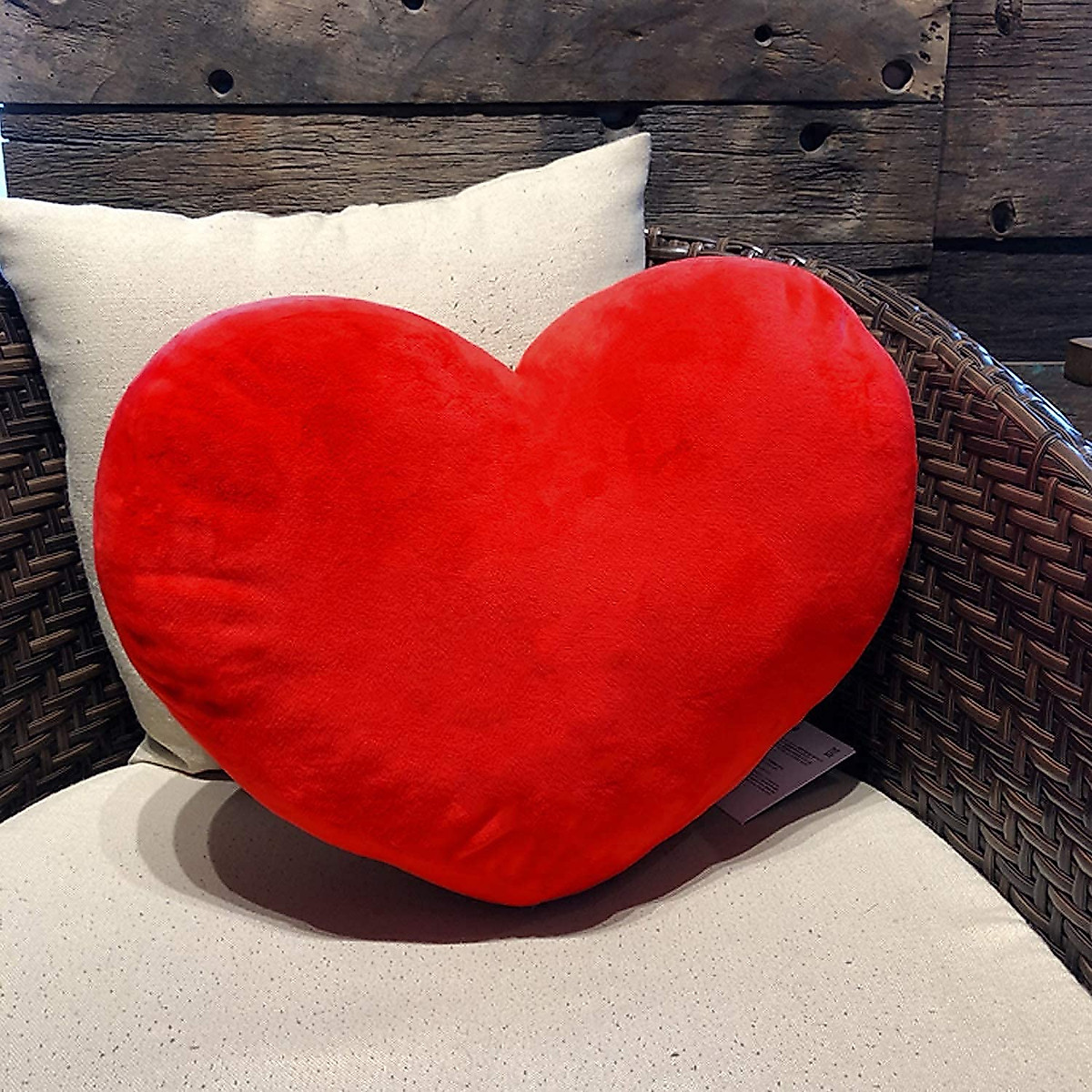 sunyou Cute Plush Red Heart Pillow Cushion Toy Throw Pillows Gift for Kid Friends/Children/Girl/Valentine's Day Fit for Living Room/Bed Room/Dining Room/Office and Sofa/Cars/Chairs (Heart)