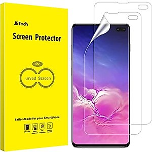 JETech Screen Protector for Samsung Galaxy S10 Plus S10+, TPU Ultra HD Film, Case Friendly, 2-Pack