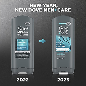 Dove Men+Care Body Wash and Face Wash Clean Comfort 13.5 oz for Dry Skin Effectively Washes Away Bacteria While Nourishing Your Skin