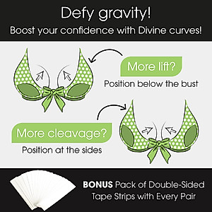 Double Scoop Divine Women's Plus Size Lift & Support Bra Inserts Sweet Peaches