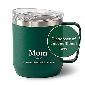 VAHDAM Mom Mug (300ml/ 10.1 Oz) - Green Small Reusable Mug | 18/8 Stainless Steel | Carry Hot & Cold Beverage | Eco-Friendly & Sustainable Tea & Coffee Mug