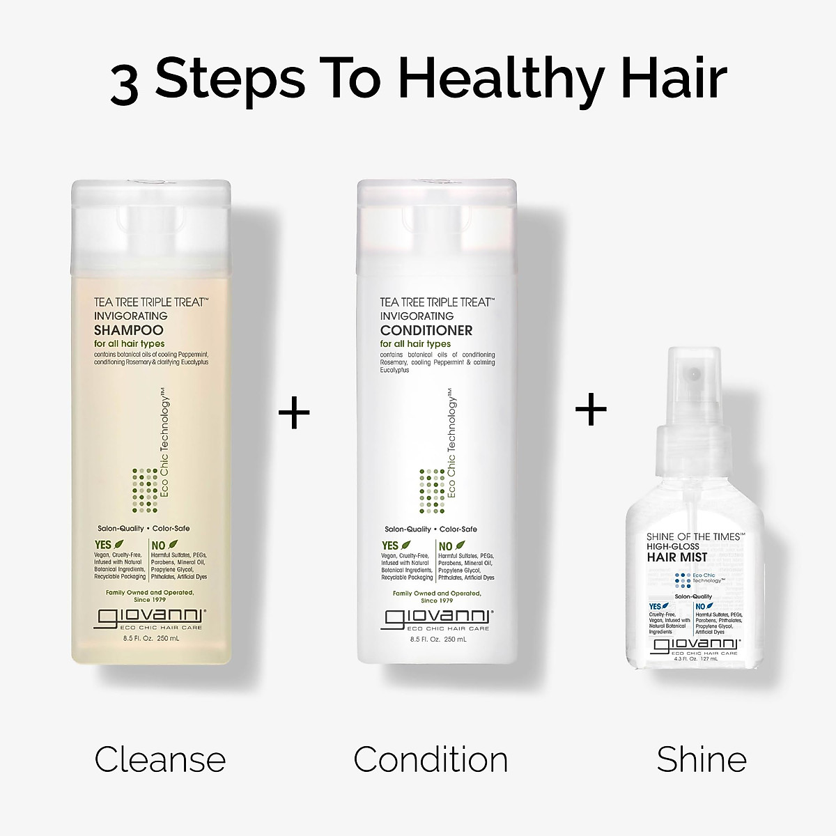 Giovanni Hair Care Products Shampoo Tea Tree Triple Treat, 2 Fluid Ounce