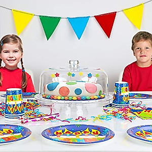 Homeries Acrylic Cake Stand with Dome Cover (6 in 1) Multi-Functional Serving Platter and Cake Plate - Use as Cake Holder, Salad Bowl, Platter, Punch Bowl, Desert Platter, Nachos & Salsa Plate,