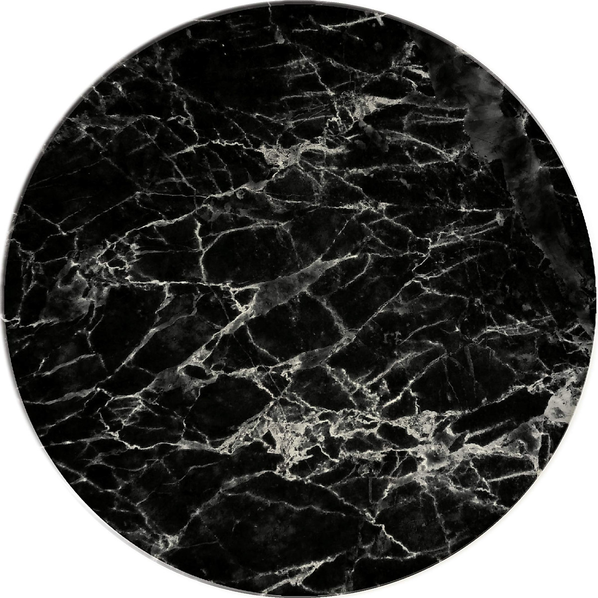 CoasterStone Black Marble Stoneware Trivet, 7 Inch Diameter, Neutral