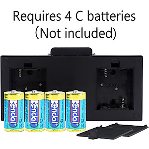 Nileole 2/4/6 Deck Automatic Card Shuffler, Battery-Operated Electric Shuffler, Casino Card Game Table Accessories for Travel, UNO, Phase 10, Skip-Bo, Texas Hold'em (Black, 4 Decks)