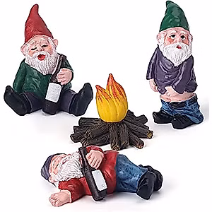 Yoga Miniature Garden Gnome Collectible Figurines Mini Gnome Statue Gnomes Figurines Ornaments Gnome Yoga Gnome Mini Gnomes Fairy Garden Set Dwarfs Statue(2 - 2.5 inch , 4 Pieces) (Sam(CF)-Sam2)