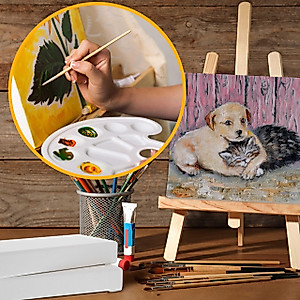 U.S. Art Supply Long Stretched Canvas for Painting 6x12 inch Gallery Depth 1-1/2" Thick, 3-Pack - 12oz Acrylic Gesso Triple Primed, Professional Artist Quality, 100% Cotton - Pouring, Oil Paint