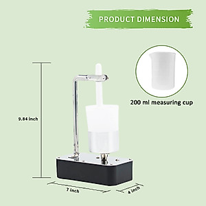 QXCSF Epoxy Resin Mixer, 200ml Large Capacity Electric Tumble Mixer Stainless Steel Stirrer Tumbling Machine with Mixing Stick and 2 Silicone Cups, DIY Tool for Handicraft