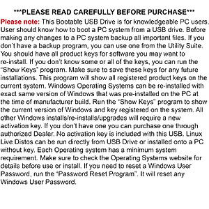 Bootable USB Drive Installer for Windows 7, 8, 10, 11, Linux, Ubuntu, Kali, Tails, Utility Suite w/Password Reset, Data Recovery, Boot Fix, and More. Installer