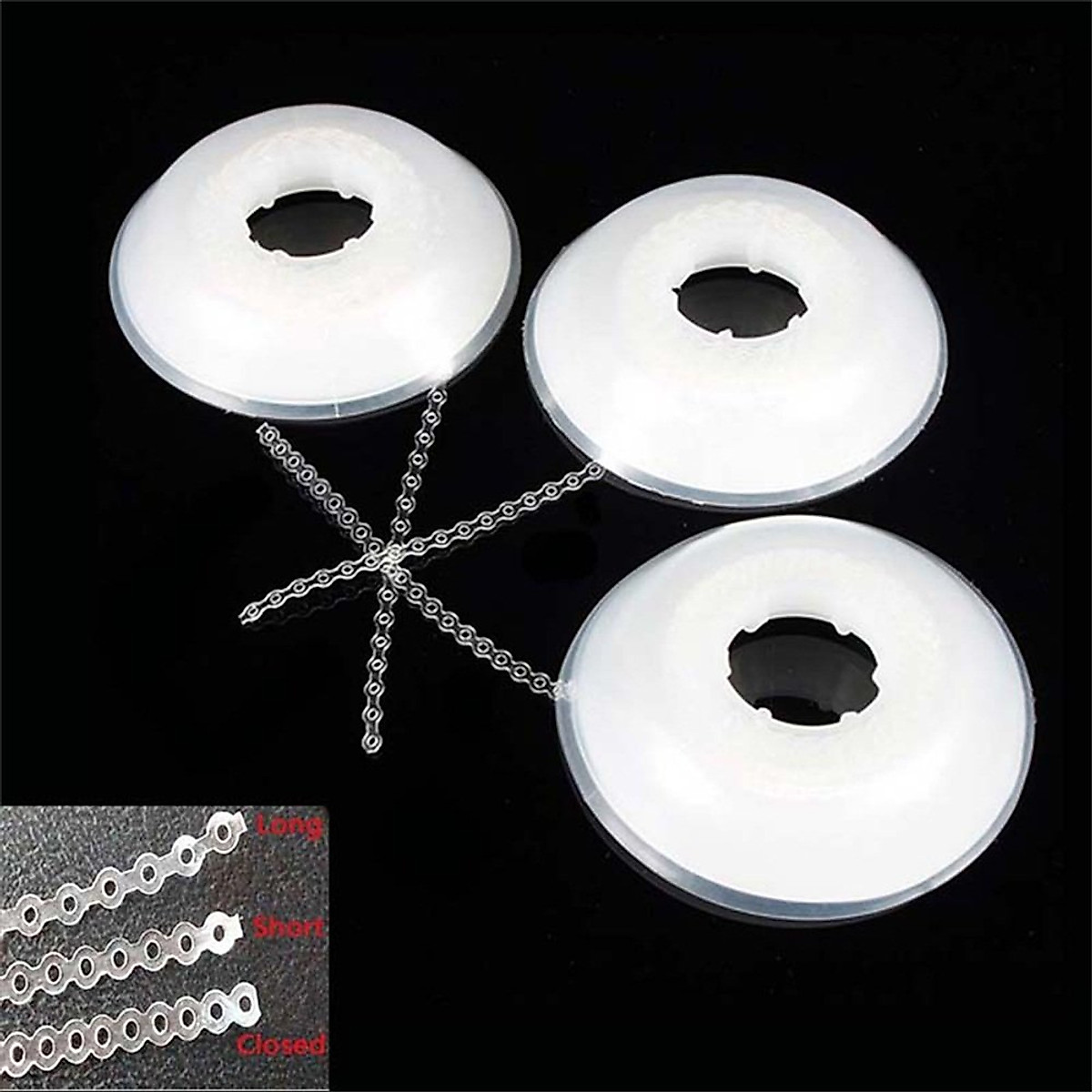 RZJZGZ Clear Dental Orthodontic Elastic Chain Power Chains Brace Orthodontic Spool Elastic Rubber Band (Short) …