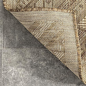 nuLOOM Landry Aztec Indoor/Outdoor Area Rug, 5' x 8', Beige