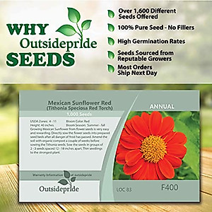 Outsidepride Tithonia Speciosa Red Mexican Sunflower Garden Cut Flowers - 2000 Seeds