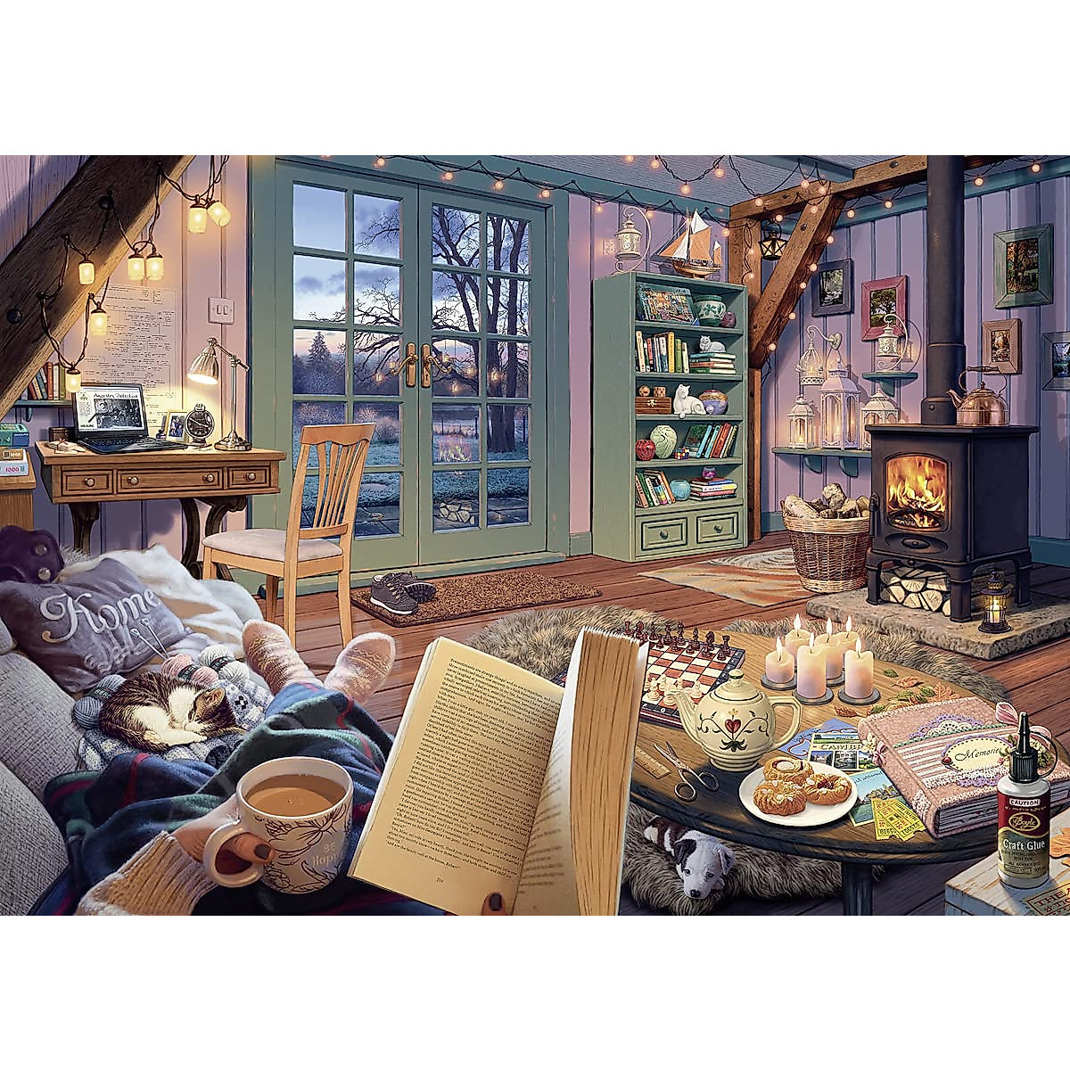 Ravensburger The Cosy Shed (1000 Piece Version of Cozy Retreat) Jigsaw Puzzle for Adults - Every Piece is Unique, Softclick Technology Means Pieces Fit Together Perfectly