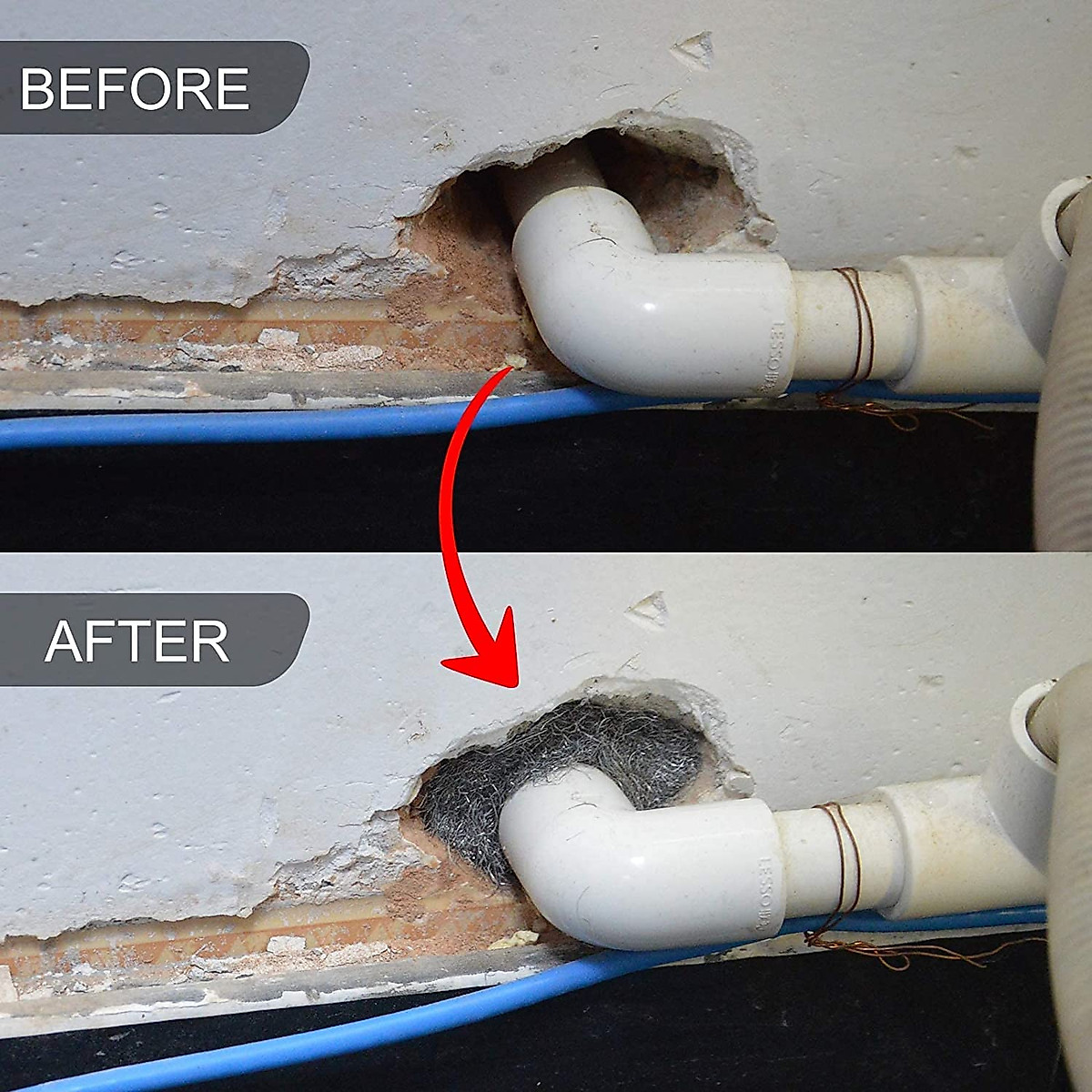 Steel Wool for Mice Control 2 Pack 2.2" x 16Ft with Gloves,DIY Fill Fabric Kit for Gap Blocker, Vents, and Wall Cracks, Flexible and Durable, Ideal for Garden, House, Garage, Keeps Mice Away