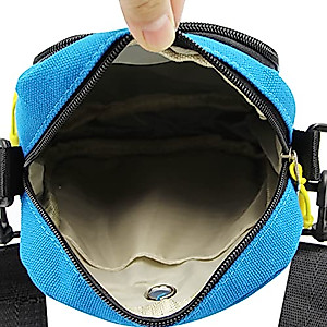 MOSSTYUS Canvas Cartoon Dinosaur Shoulder Messenger Bag Crossbody Purse Travel handbags Cosplay Bag, blue