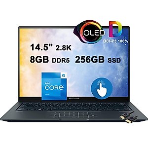 asus Zenbook 14X OLED Business Laptop | 14.5" 2.8K 120Hz Touch 550nits DCI-P3 100% | 13th Gen Intel 12-core i5-13500H >i7-12700H | 8GB DDR5 256GB SSD Backlit Thunderbolt Win11 Grey + HDMI Cable