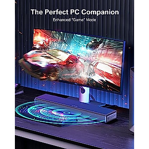 ULTIMEA Sound Bars for TV with Subwoofer, 2.1ch Deep Bass Surround Sound System for TV Ultra Slim PC Soundbar for Game, Bluetooth 5.3 Home Theater Audio TV Speakers for HD-ARC/OPT/AUX, Nova S40 Series