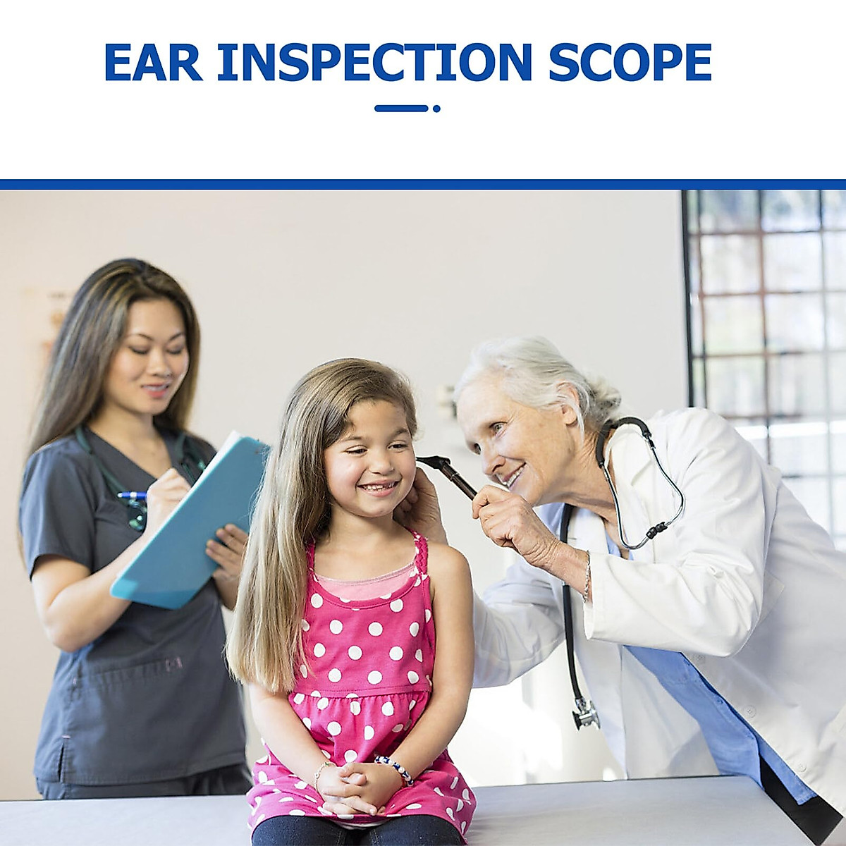 Baluue 1 Set LED Diagnostic Otoscope Ear Care Checker Ear Inspection Scope Medical Instrument Otoscope for Kids Adults Doctor Eldery Pet Screening