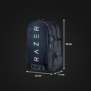 Razer Rogue v3 16" Gaming Laptop Backpack: Travel Carry On Computer Bag - Tear and Water Resistant - Mesh Side Pocket - Fits 16 inch Notebook - Chromatic
