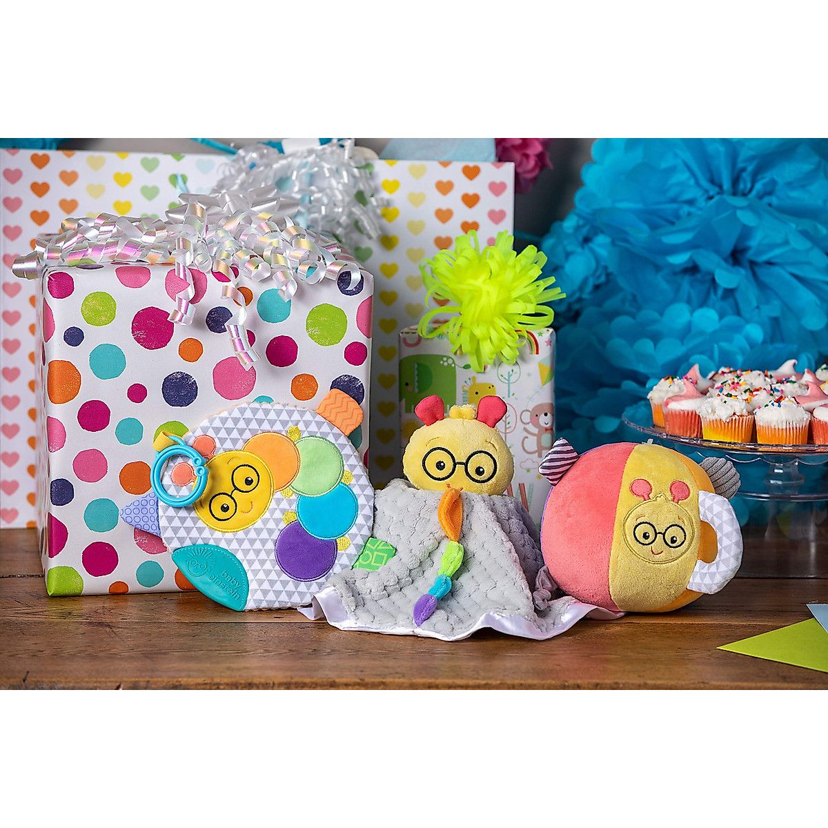 Mary Meyer Baby Einstein First Discoveries Peekaboo Blanket, 13 x 13-Inches, Zen Zebra