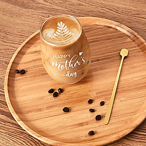 Modwnfy Mothers Day Gifts, Funny Happy Mother’s Day Stemless Wine Glass, Gifts for Mom from Daughter Son Husband, Mothers Day Gifts for Mom Mother Mommy Mother in law Stepmom Grandma, 17 Oz Mom Gifts