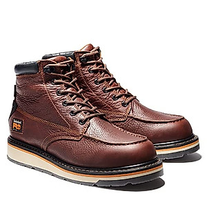 Timberland PRO Men's Gridworks Moc Soft Toe Waterproof Industrial Boot, Brown, 8.5 M US