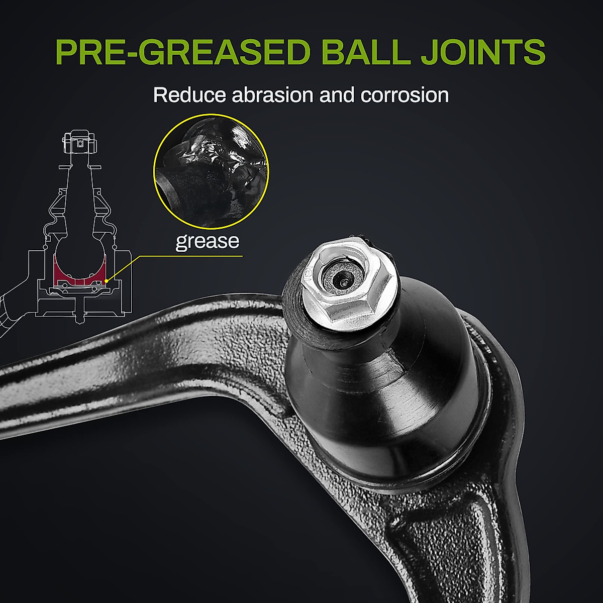 AUTOSAVER88 -Front Suspension Steering Kit Compatible with 1999-2006 Chevy Avalanche Suburban Silverado 1500 Tahoe, GMC Sierra 1500 Yukon, 2000-2006 Cadillac Escalade. Torsion Bar Suspension Only