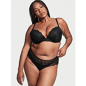 Victoria's Secret Dream Angels Lace Cheekini Panty, Underwear for Women, Black (XS)