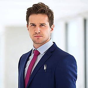 WELLDO Ballpoint Pen Black Square Gel Pens Metal Barrel with Anti-skid Clip, Fine Point 0.5mm EDC Pocket Pen for Office School Writing Studying