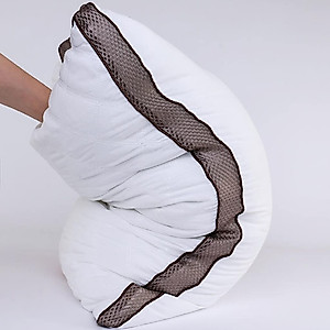TBGFPO Long Neck Pillow Bed Sleeping Pillow Relieve Cervical Fatigue Shoulder Pain Pillow Filling Core Cotton Embroidery