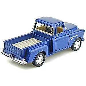 KiNSMART 1955 Chevy Step Side Pick-Up Blue 5" 1:32 Scale Die Cast Metal Model Toy Truck