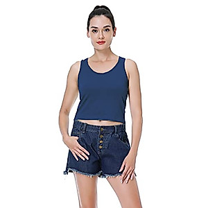 TADANG 3 Pieces Crop Tank Tops for Women, Sleeveless Racerback Crop Sports Top, Cropped Workout Tops Running Yoga Tanks