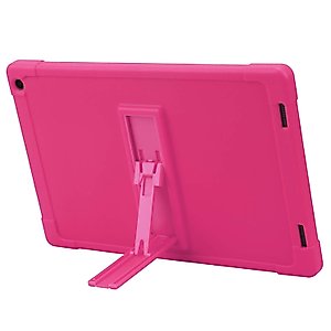 onn. 10.1" Tablet Case (Model: 100011886), [Kickstand] [Case for Kids] Shockproof Silicone Case Tablet Protective Bracket Stand Cover Case for ONN 100011886 10.1 inch Tablet (Rose Red)