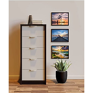 Framenow 8.5x11 Picture Frames 3 pack,Horizontal or Vertical Display,To Wall and Tabletop Mounting,Made of Real High Definition Synthetic Glass and Solid Frame to Display Certificate or Pictures 8.5x11, black. Hanging Hardware Included!