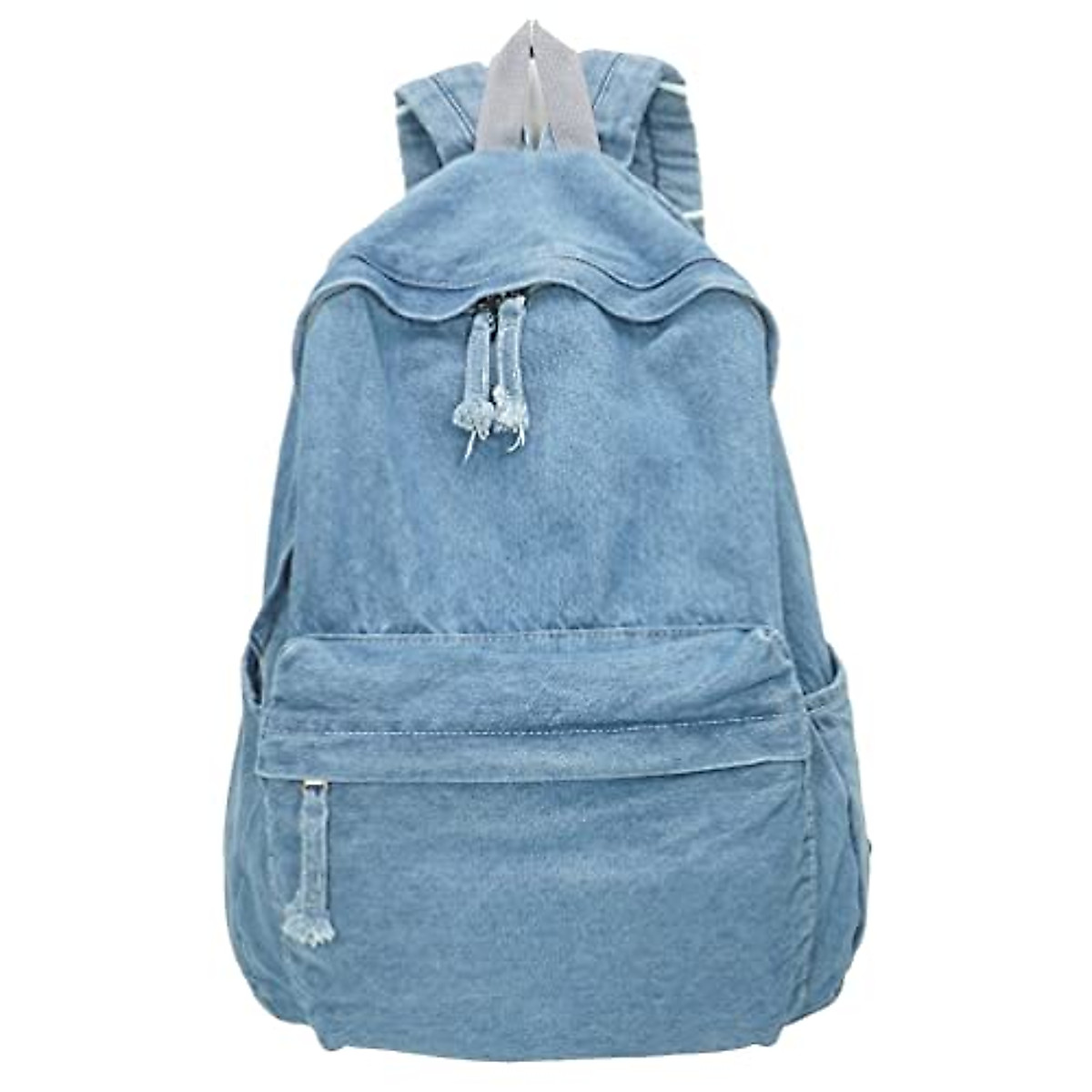 YunZh Denim Backpack Casual Style Lightweight Jeans Backpacks Classic Retro Travel Daypack