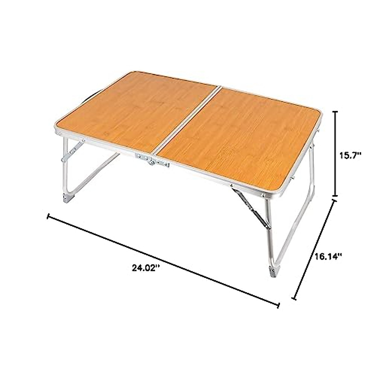 Hauunwey Folding Camping Tables Lightweight Sturdy Aluminum Outdoor Folding Table with Carrying Bag for Camp, Picnic, Beach(Small)