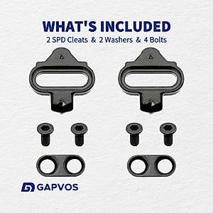 GAPVOS Bike Cleats, Durable Cycling Cleats, Bike Clips Compatible with Shimano SM-SH51 Pedals SPD Cleats for Cycling Shoes, Spin Shoes, Indoor Cycling & Mountain Bike Cleats