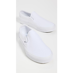 Vans Adult Classic Slip-On Core Classics, True White, Men 5.5, Women 7.0