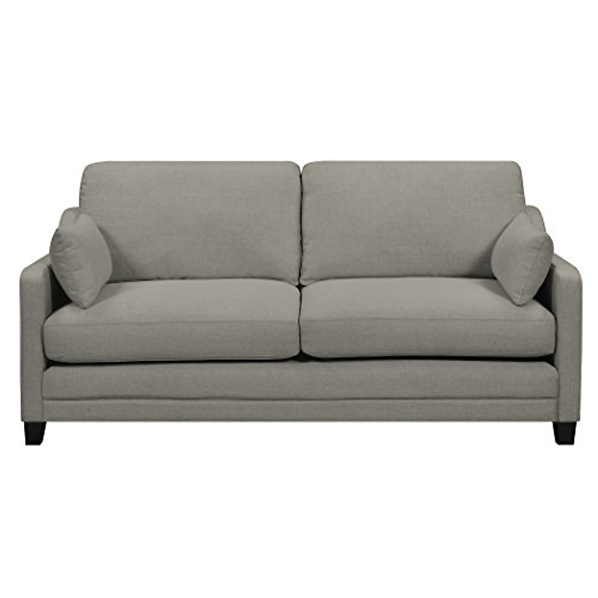 Serta Carmina 75 Contemporary Upholstered Living Room Sofa, Modern Couch for Two or Three, High Plush Seat Cushions and Back Pillows, Easy Assembly, Rhine Gray