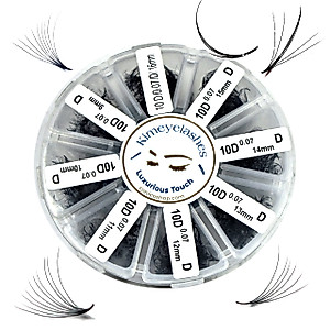 1000 Premade volume fans Mixed lengths 9-16mm loose Fans C, D Curl. Handmade eyelash extensions supplies Russian volume lash promade fan 4D 5D 6D 7D 8D 9D 10D (Curl D, 4D - 0.07)