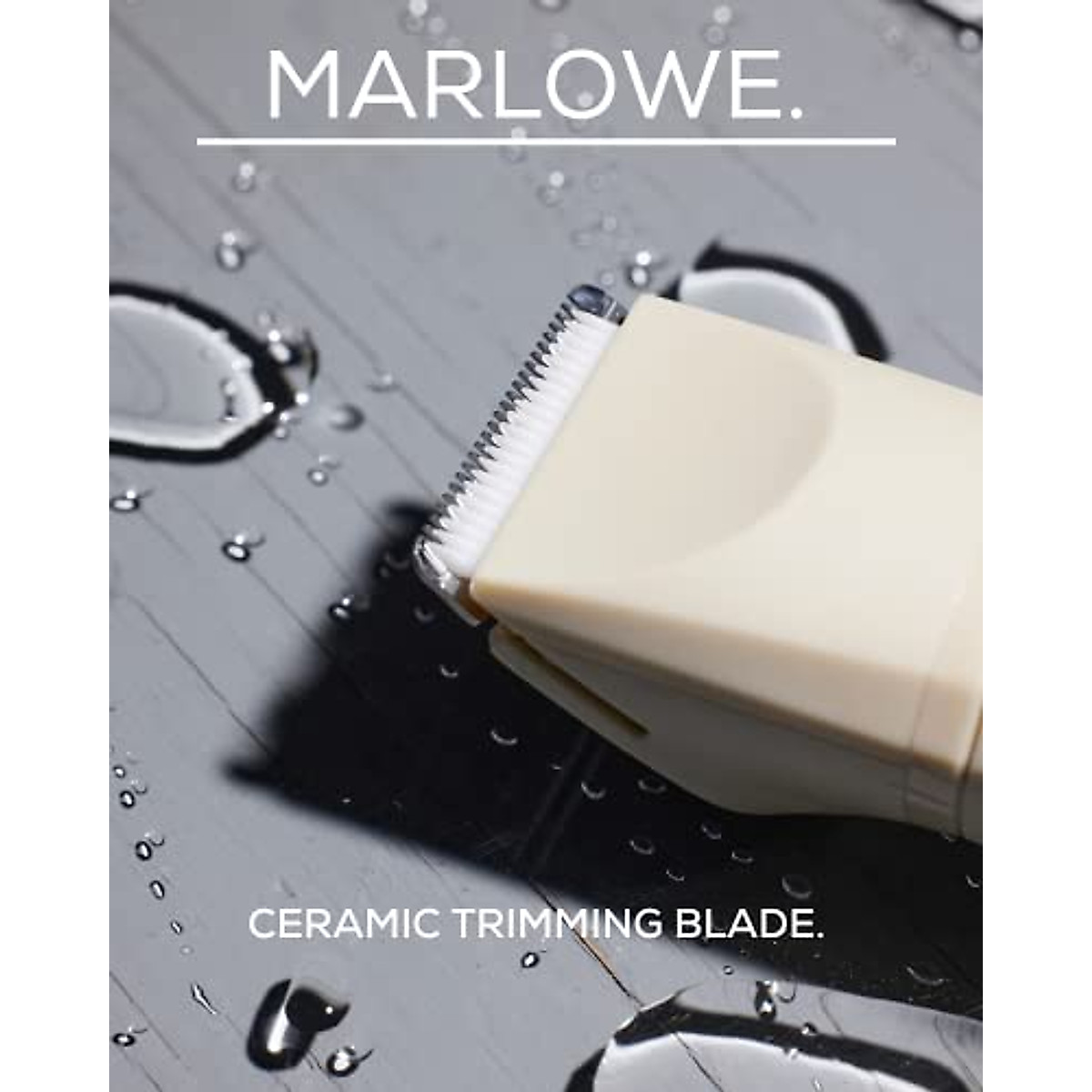 Marlowe. No. 145 Body Hair Trimmer for Men, Desert Sand, Lightweight Waterproof Personal Groomer, Ceramic Blades, Adjustable Comb Lengths & Rechargeable Battery for Head to Toe Male Grooming